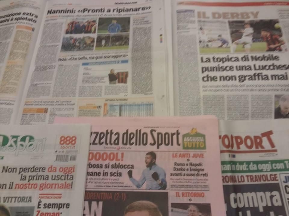 Rassegna stampa: delusione Lucchese » Gazzetta Lucchese Rassegna stampa: delusione Lucchese » Gazzetta Lucchese